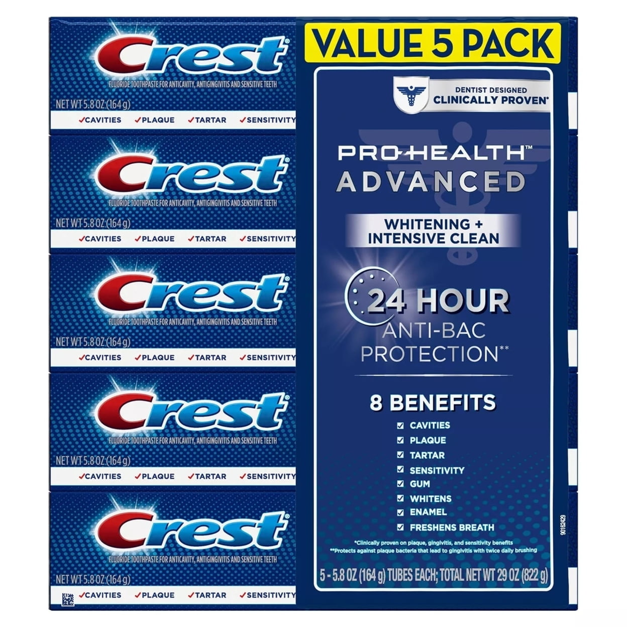 Crest Pro-Health Advanced Whitening + Intensive Clean Toothpaste (5.8 ...