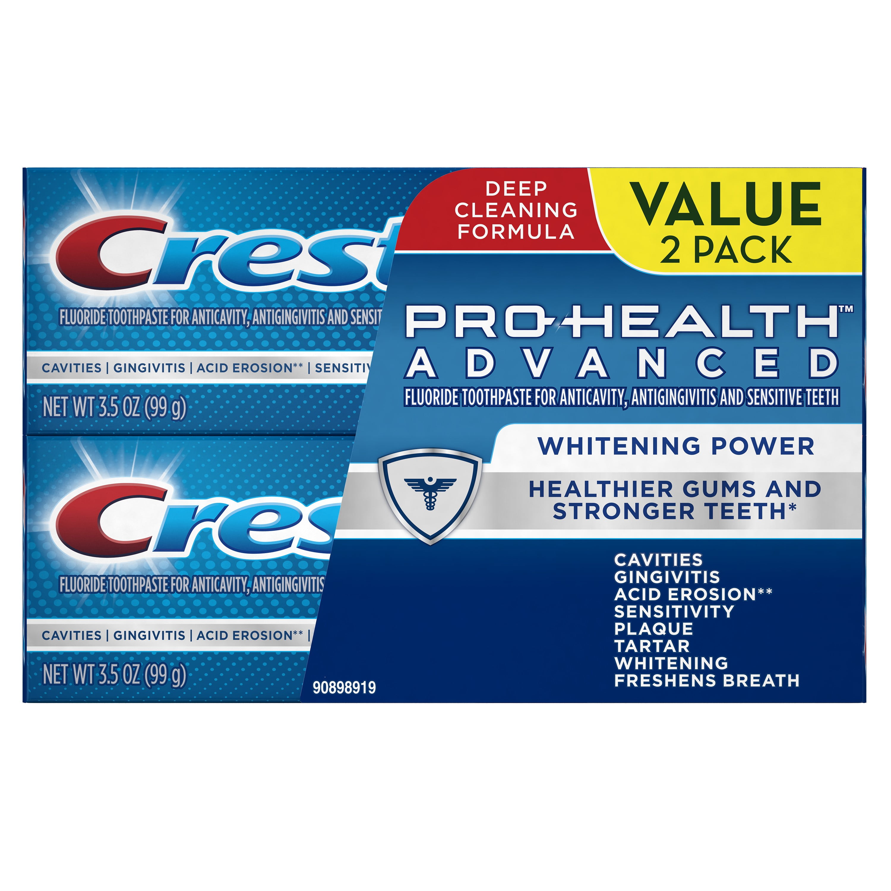 Crest Pro-Health Advanced Whitening Power Toothpaste, 3.5 oz, Pack of 2 ...