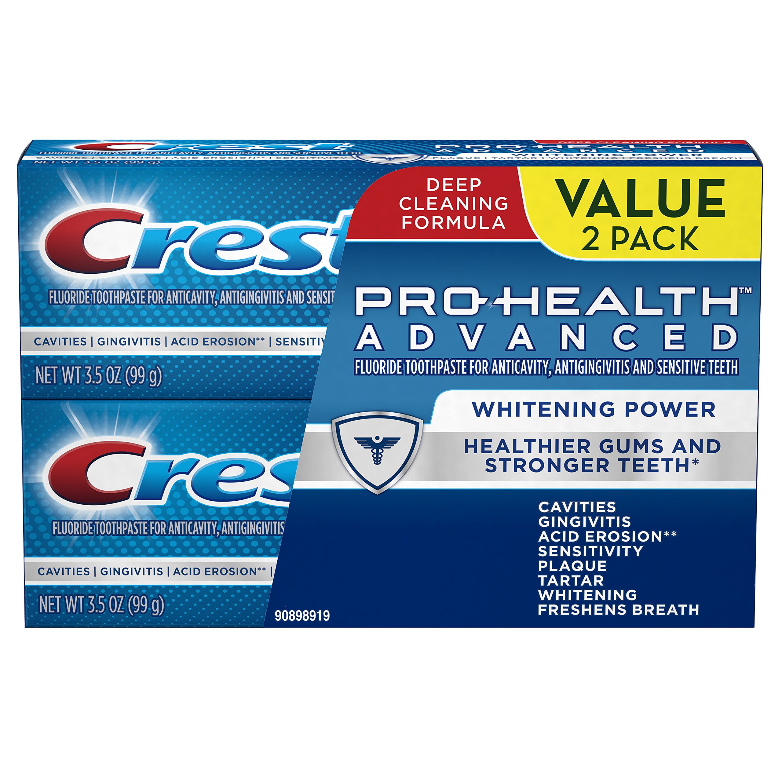 Crest Pro-Health Advanced Whitening RRF12 Power Toothpaste, Twin Pack ...