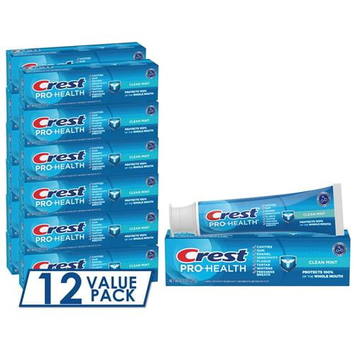 Crest Pro-Health Clean Mint Toothpaste, 4.3Oz (Pack Of 12) Packaging ...