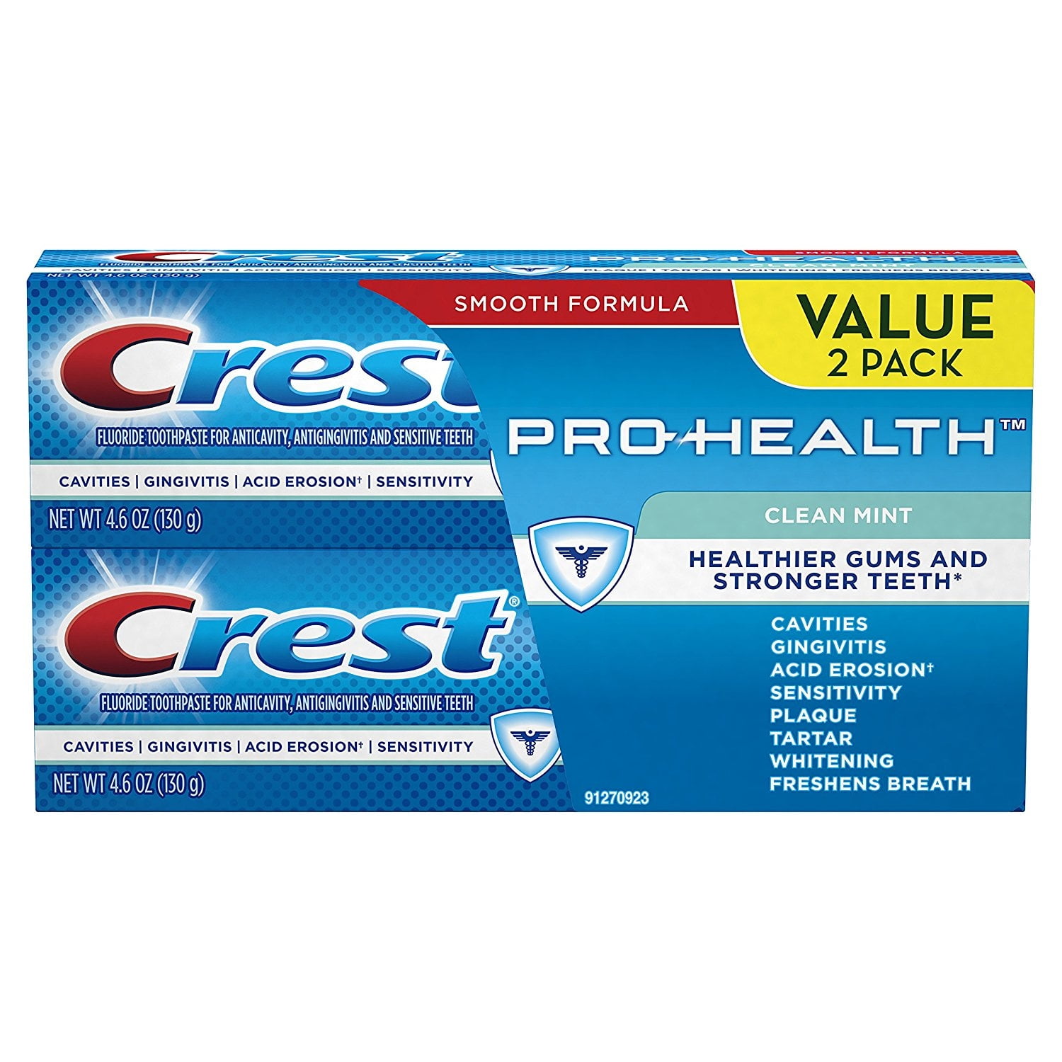 Crest Pro-Health Clean Mint Toothpaste, 4.6oz, Twin Pack - Walmart.com