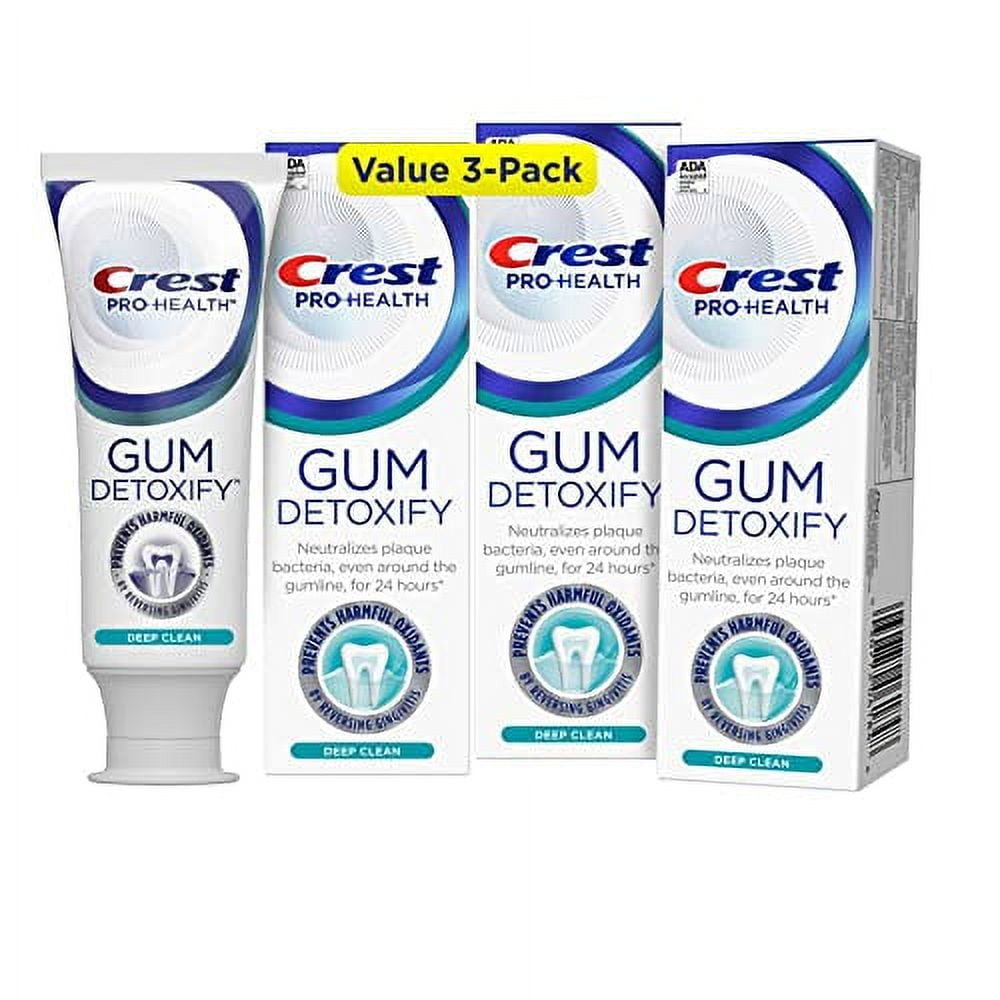 Crest Pro-Health Gum Detoxify Toothpaste, Deep Clean, 3.7 Oz, Pack Of 3 ...