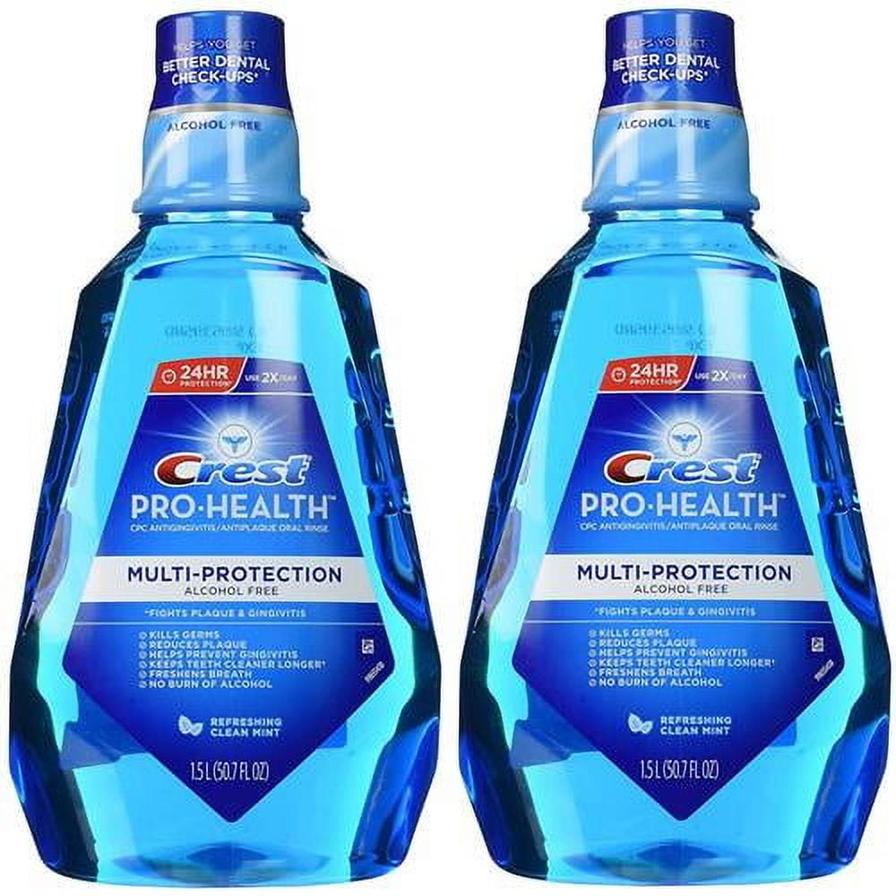 Crest Pro-Health Multi-Protection Alcohol Free Rinse, 1.5 L (Pack Of 2 ...