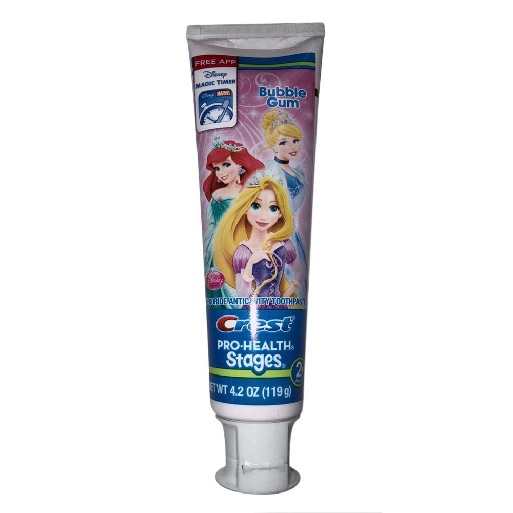 Crest Pro-Health Stages, Disney Princess Toothpaste Bubble Gum 4.20 oz ...