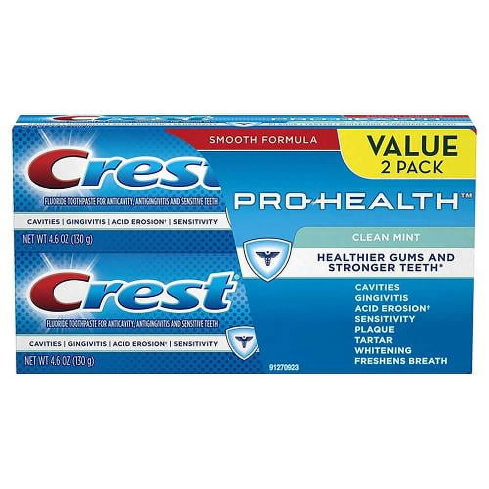 Crest Pro-Health Toothpaste, Clean Mint 4.6 Oz (Pack Of 2) Packaging ...