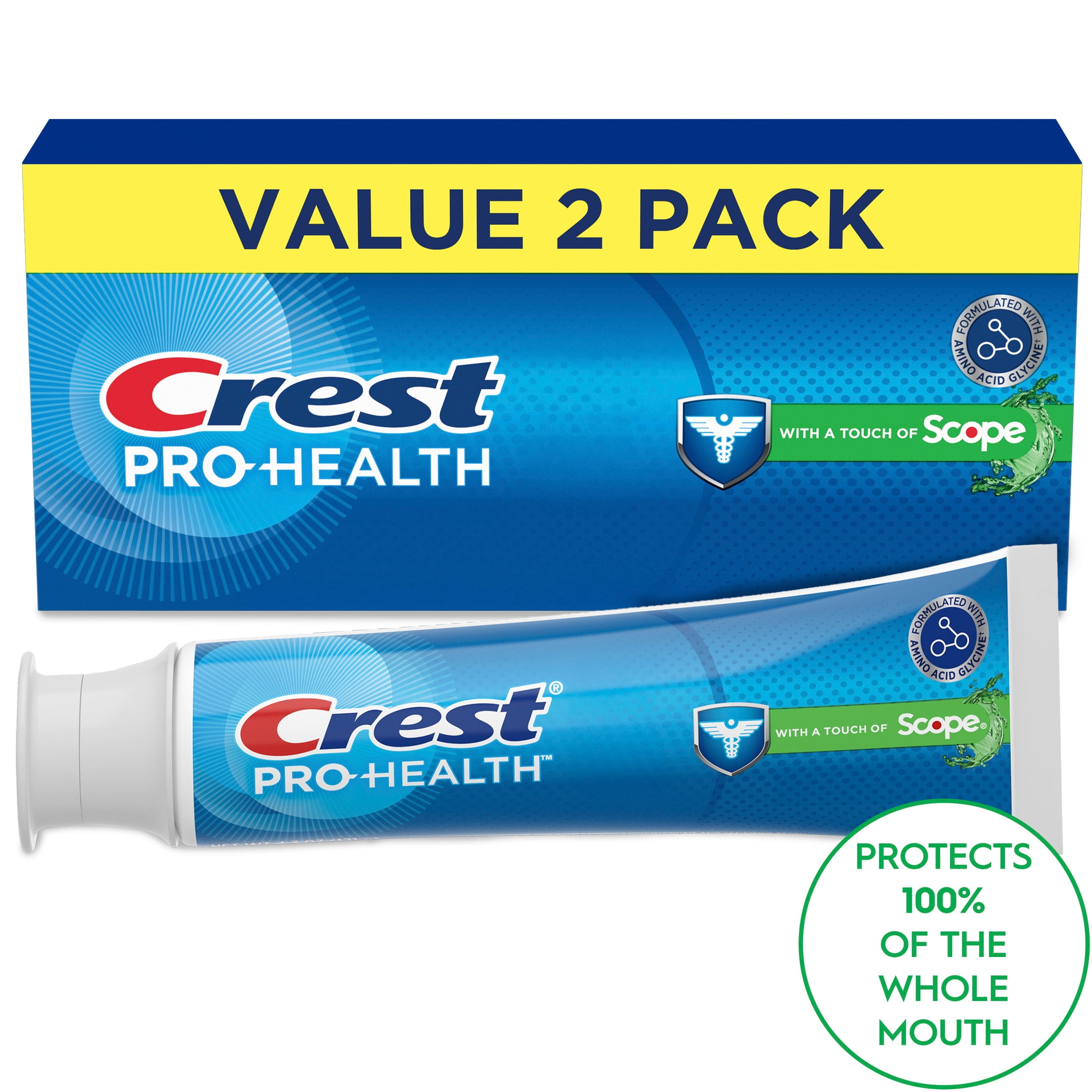 Crest Toothpaste, Pro-Health Toothpaste Plus Scope 4.3oz Twin - Walmart.com