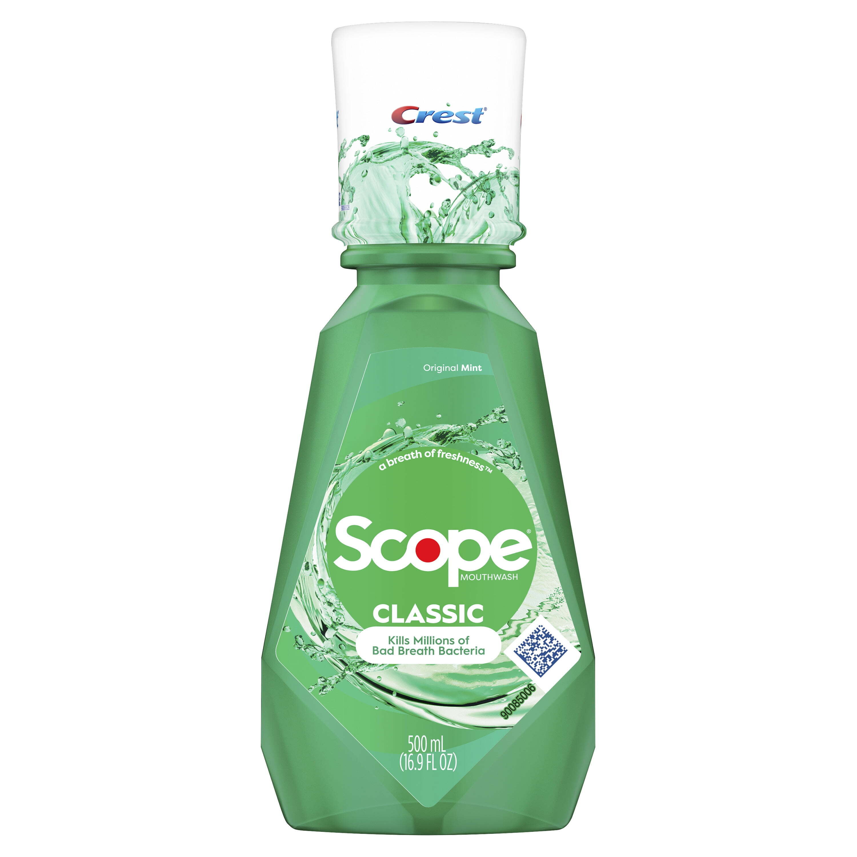 Crest Scope Classic Fluroide Mouthwash, Original Mint, 16.9 fl oz ...