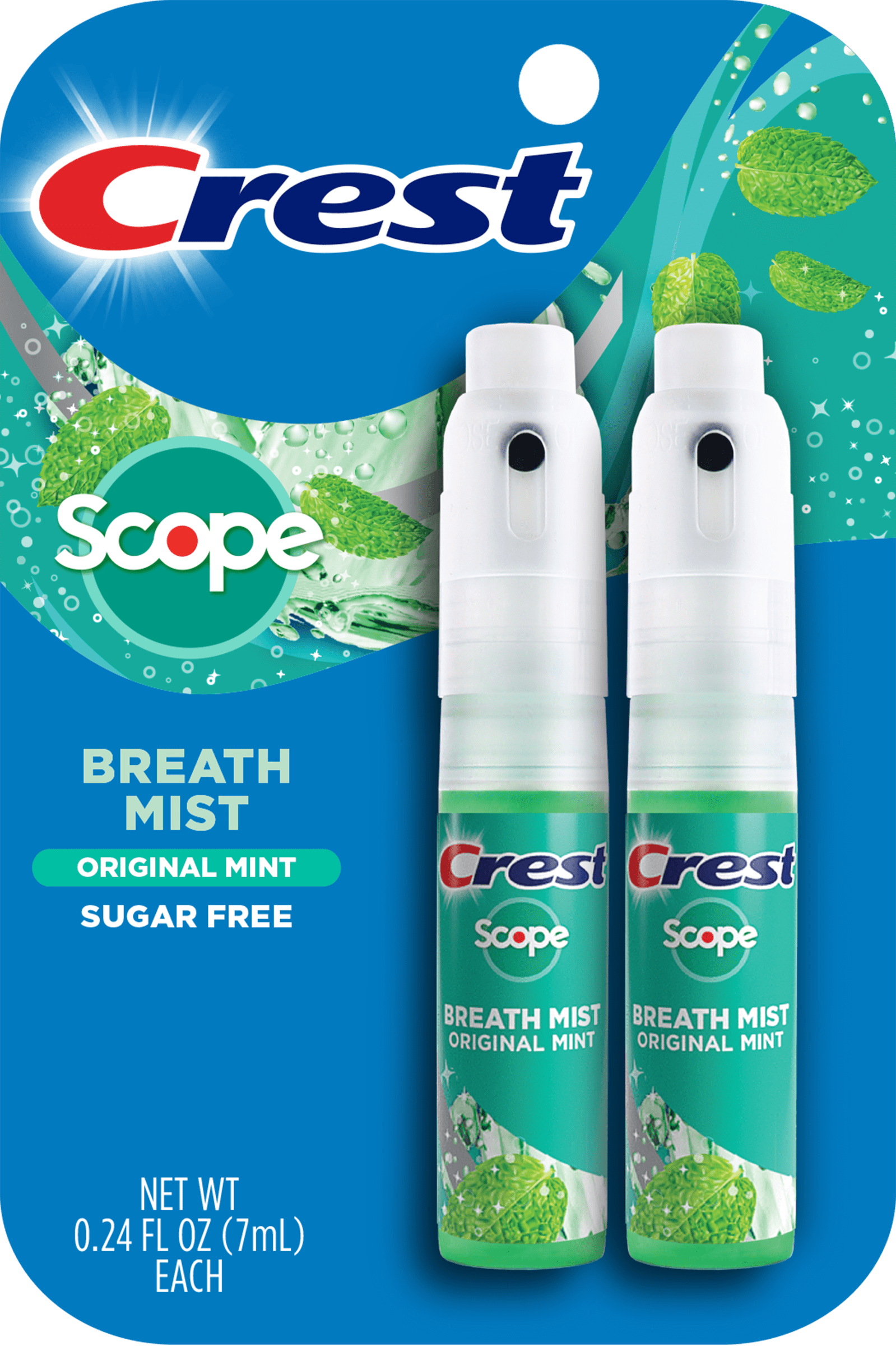 Brandclub - Crest Scope Long Lasting Mint Breath Mist, 0.24 fl oz, 2 ct