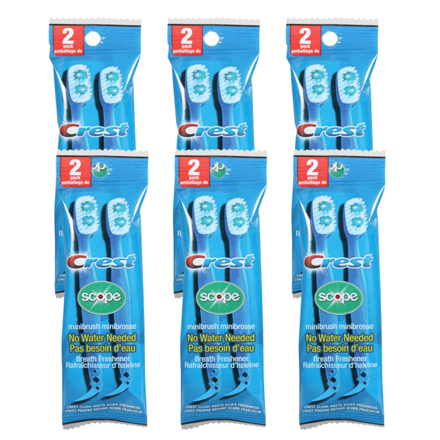 Crest Scope Water Free Mini Brushes 2-ct Packs | Disposable ...