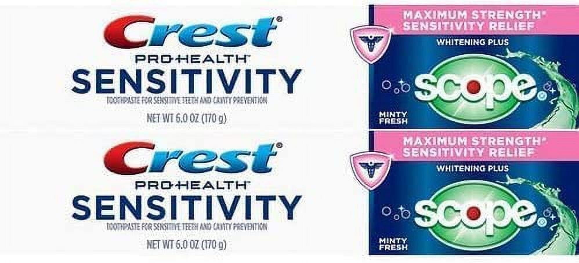 Crest Sensitivity Whitening and Scope Minty Fresh Toothpaste, 6 Oz ...
