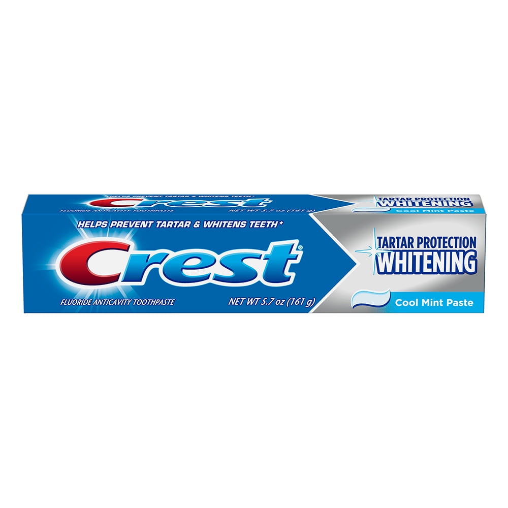 Crest Tartar Protection Toothpaste, Whitening Cool Mint, 5.7 Oz ...