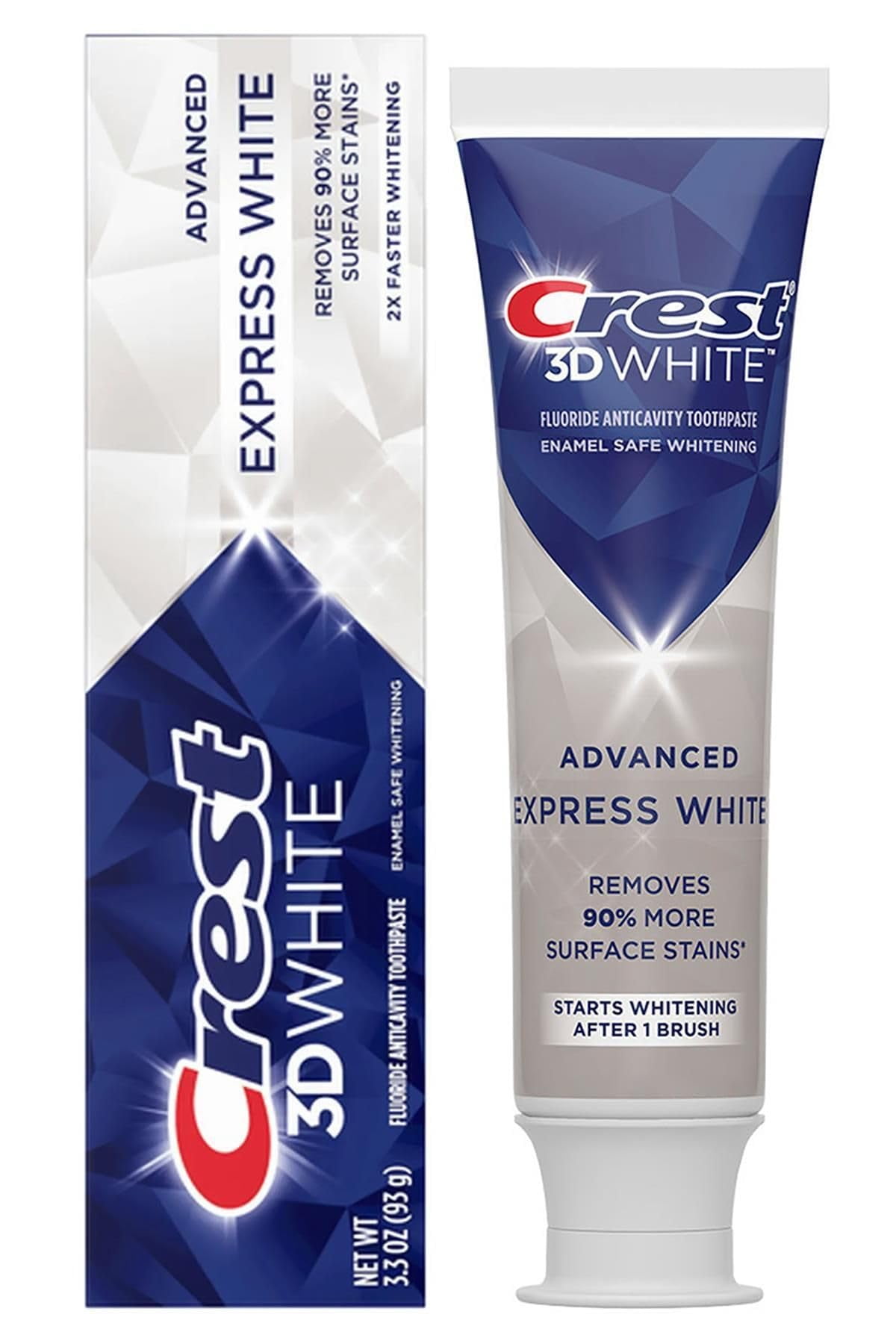 Crest, Toothpaste 3D White Advanced Express White, 3.3 Ounce - Pack Of ...