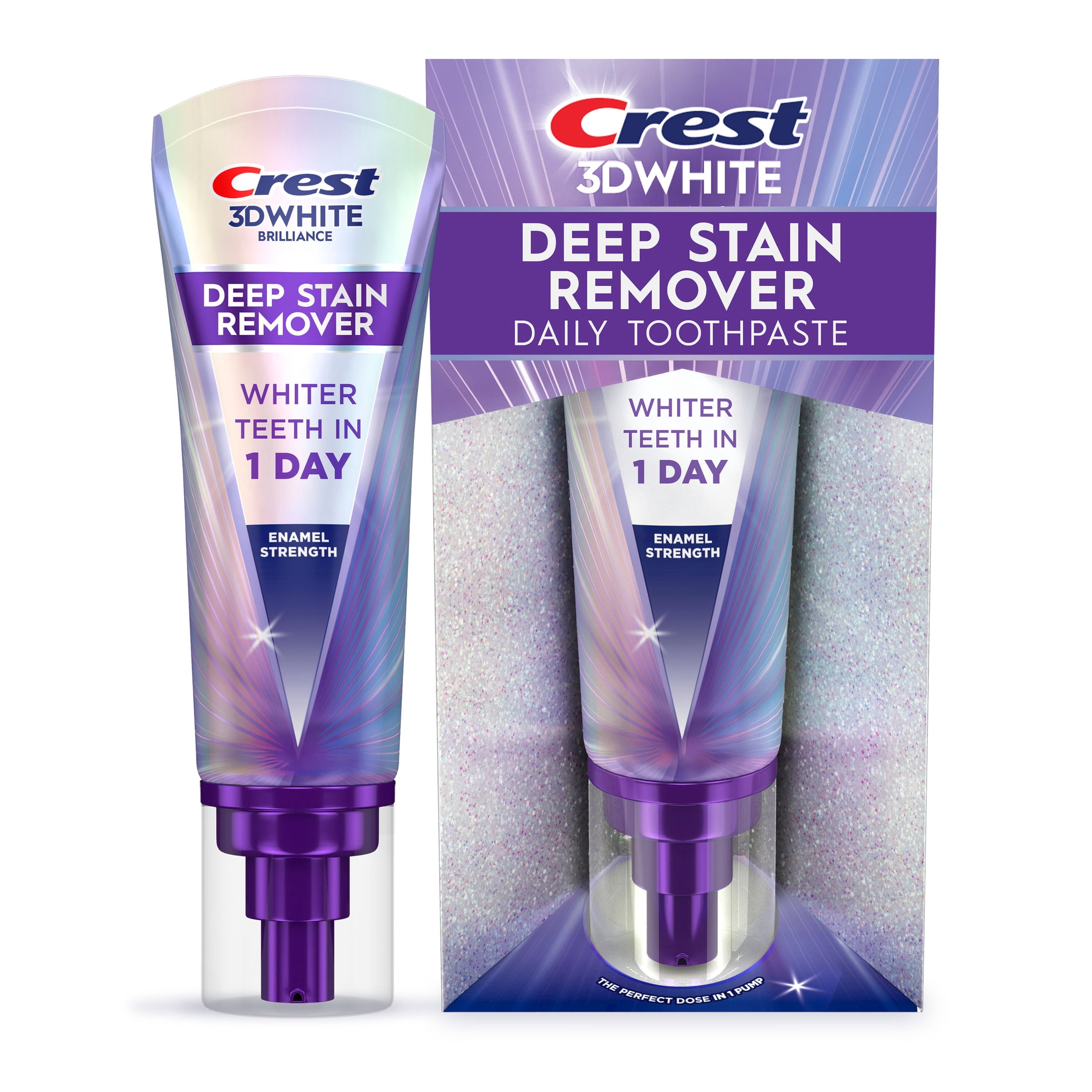 Crest Toothpaste 3DWhite Deep Stain Remover Enamel Strength - 3.1oz ...