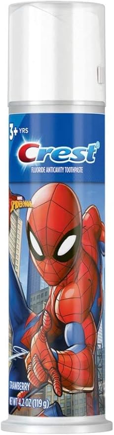 Crest Toothpaste 4.2 Ounce Baby Spiderman Pump (Strawberry) (Pack of 3 ...