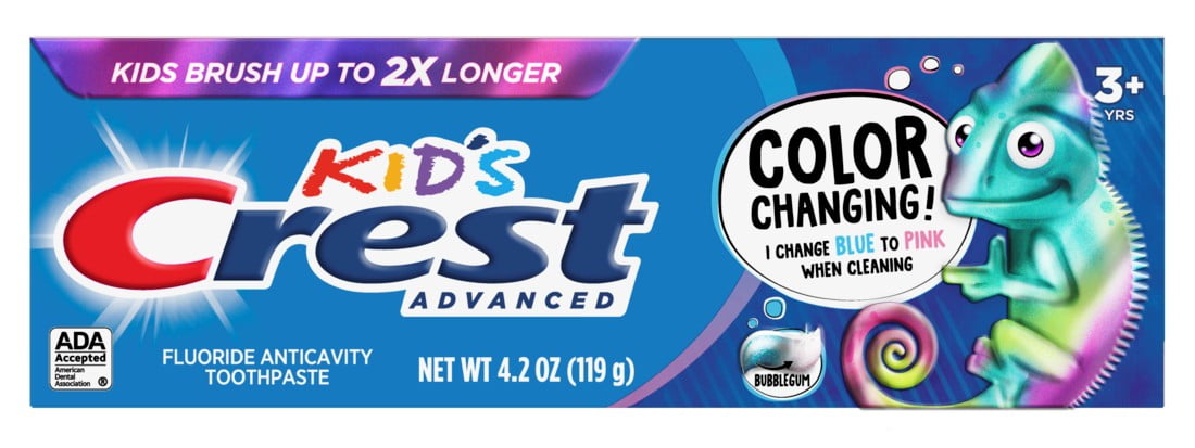 Crest Toothpaste 4.2oz Kids Color Changing (Pack of 3) - Walmart.com