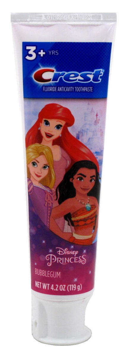 Crest Toothpaste 4.2oz Kids Princess Moana Tube(Bubblegum) (Pack of 3 ...