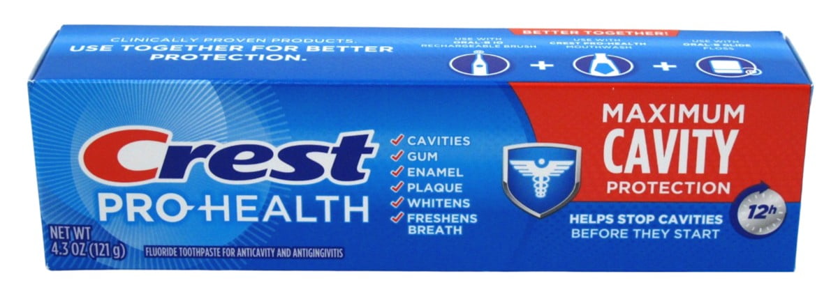 Crest Toothpaste 4.3oz Pro- Health Max Cavity Protection (Pack of 3 ...