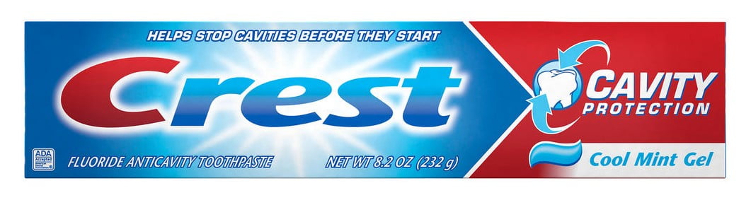Crest Toothpaste 8.2oz Cavity Protection Cool Mint Gel (Pack of 3 ...