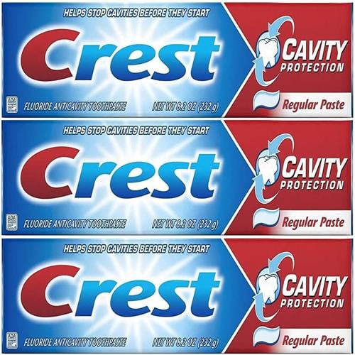 Crest Toothpaste Cavity Protection Regular (Pack Of 3) Packaging May ...