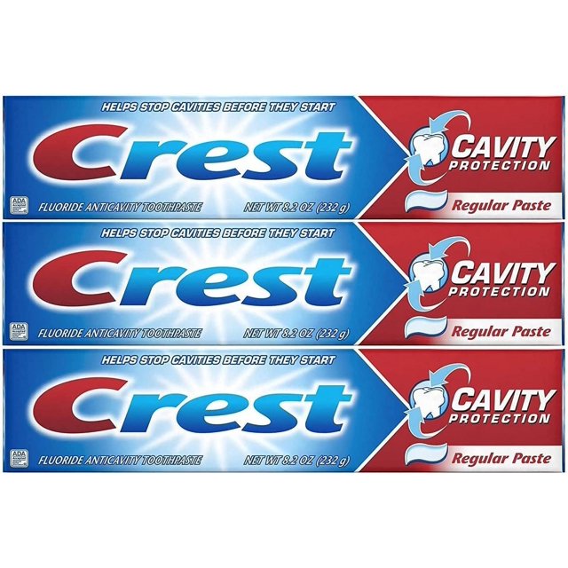 Crest Toothpaste Cavity Protection Regular (Pack Of 3) - Walmart.com