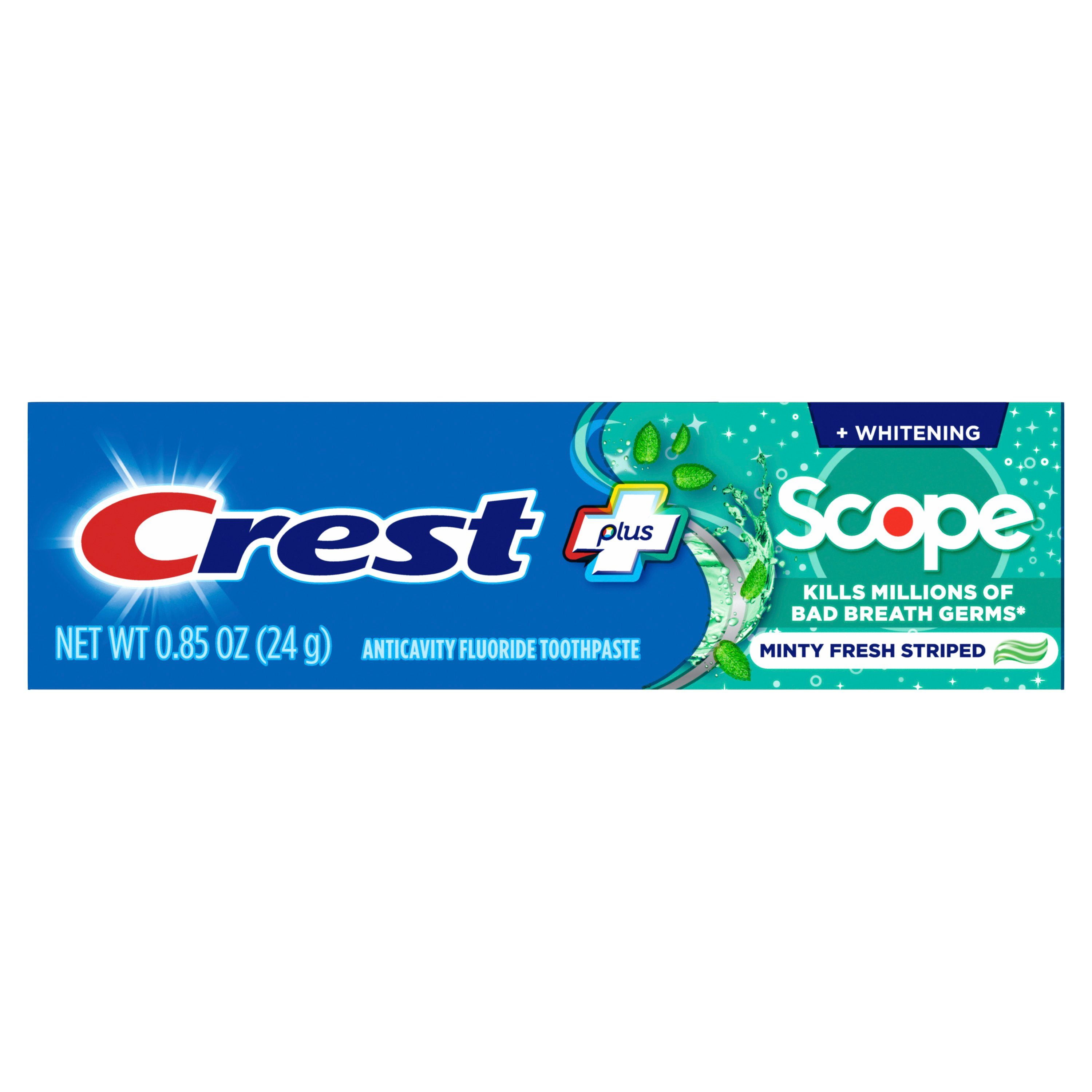 Crest Travel Size Complete + Scope Whitening Toothpaste - Minty Fresh ...
