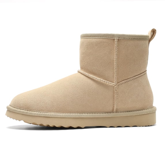 Crestar Genuine Suede Mini Boots for Women, Warm Comfort Fuzzy Snow ...