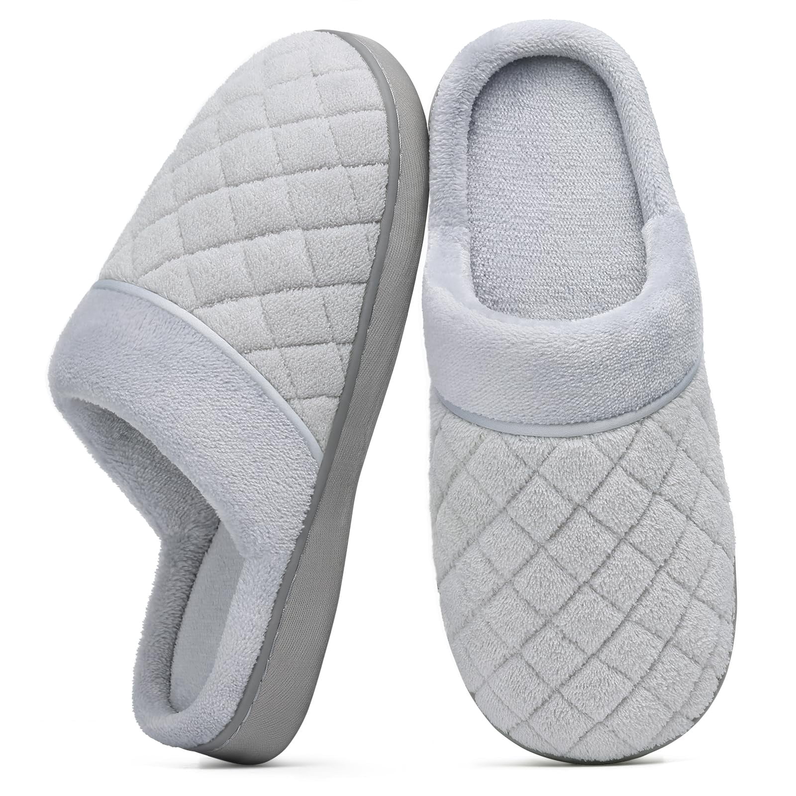Crestar Unisex Memory Foam Slippers for Women Men, Fluffy Winter ...