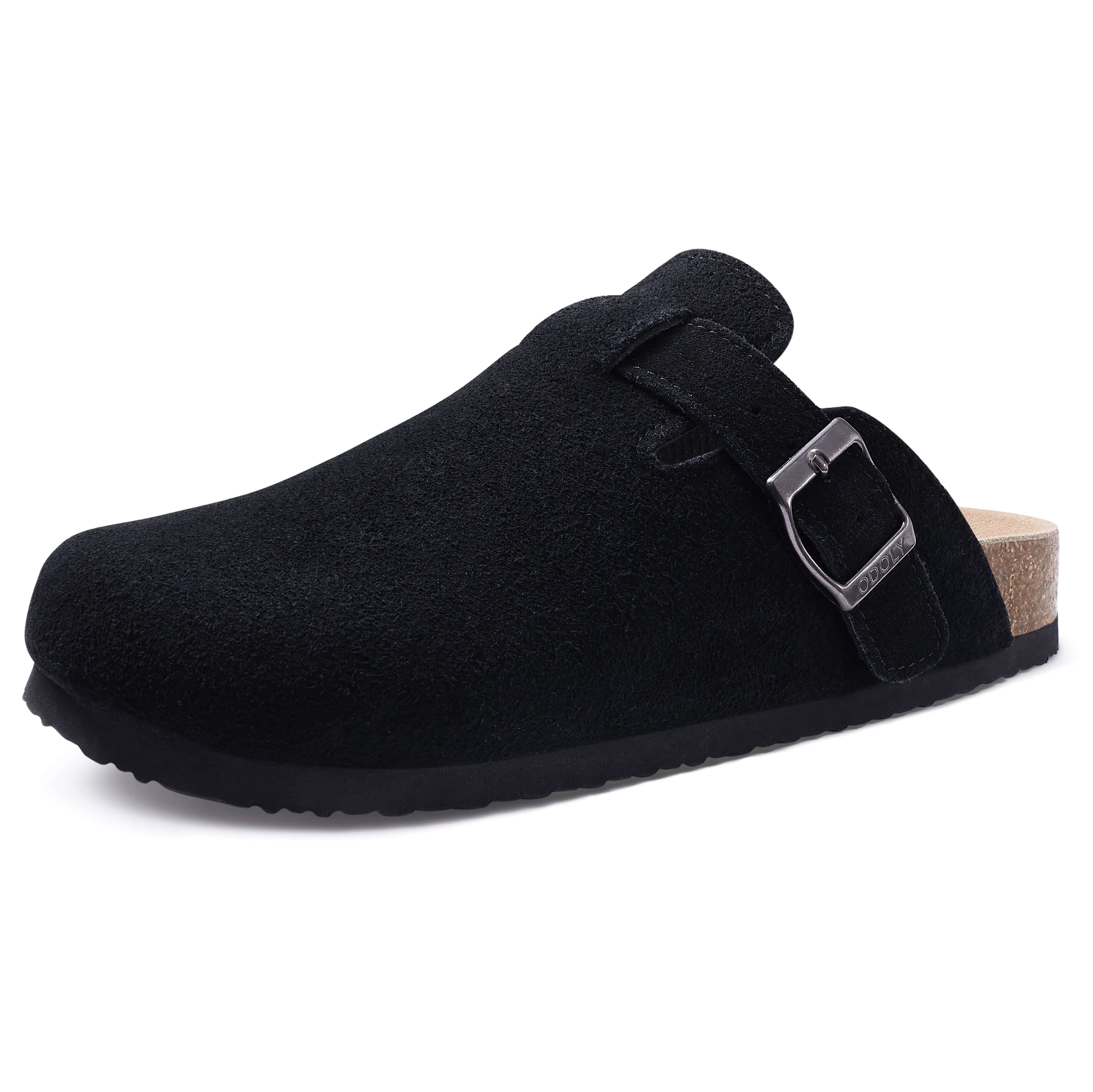 Crestar Unisex Suede Clogs for Women Men, Leather Mules Comfort Soft ...