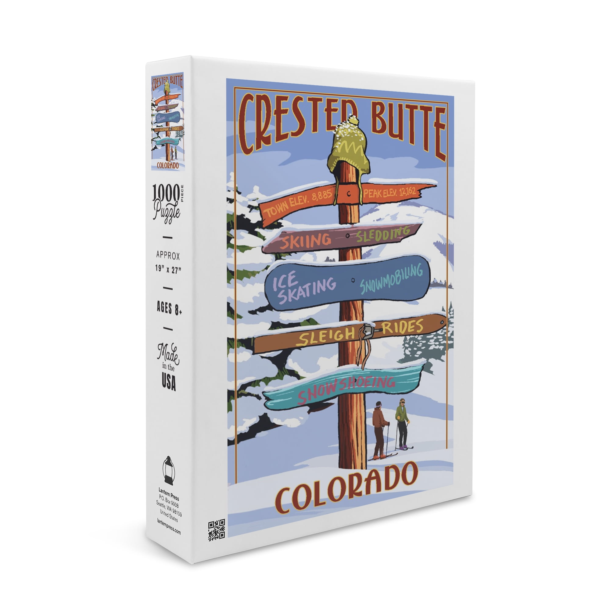 Crested Butte, Colorado, Ski Sign Destinations, Peak Elevation (1000 ...
