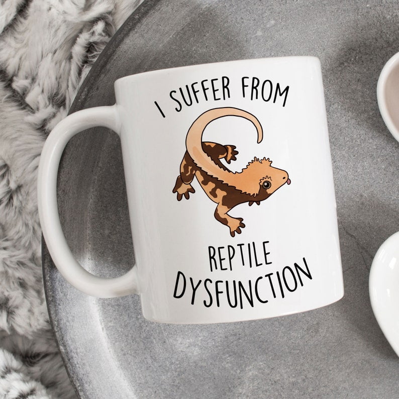 Crested Gecko Coffee Mug, Harlequin Gecko Lover, Funny Lizard Cup ...