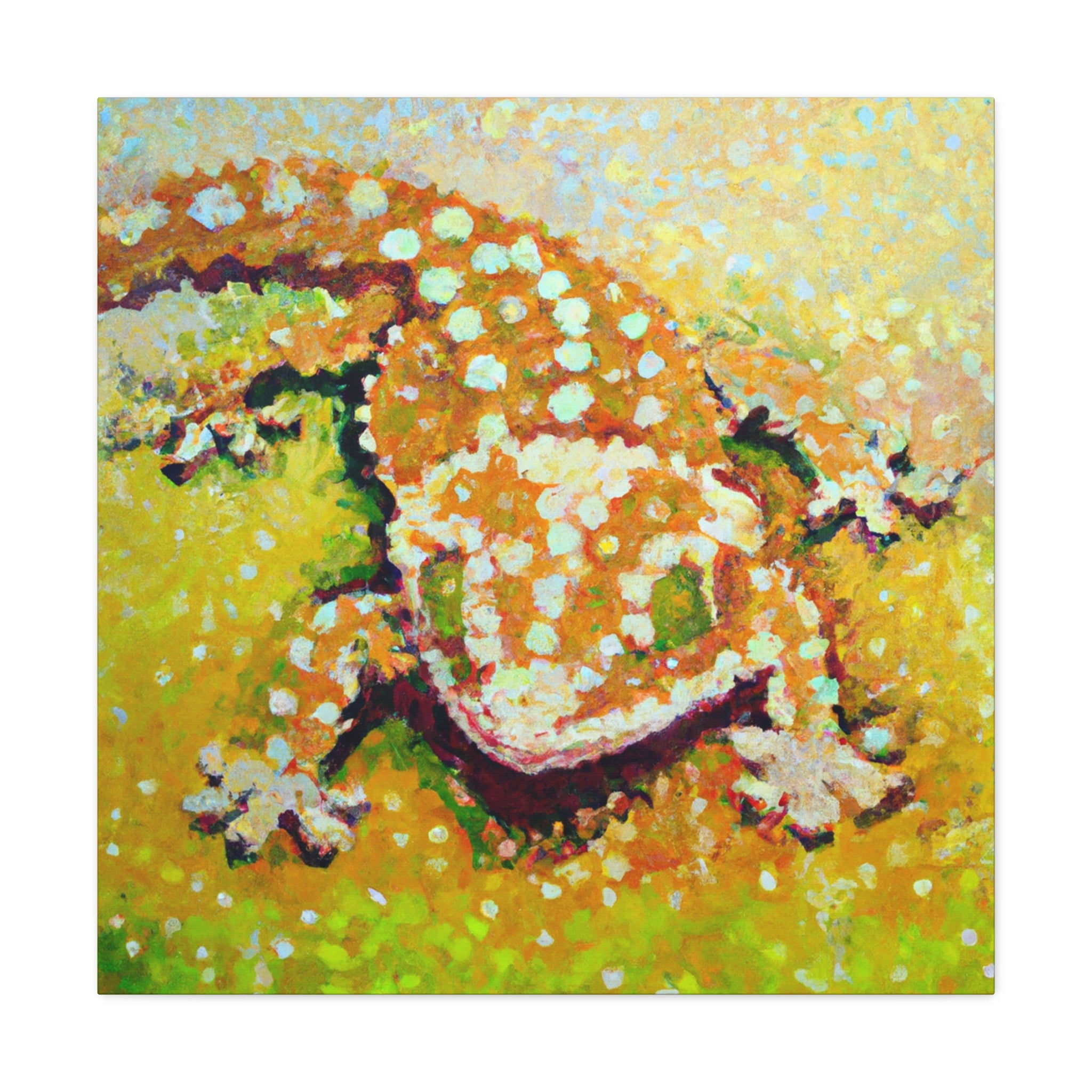 Crested Gecko Pointillism - Canvas - Walmart.com