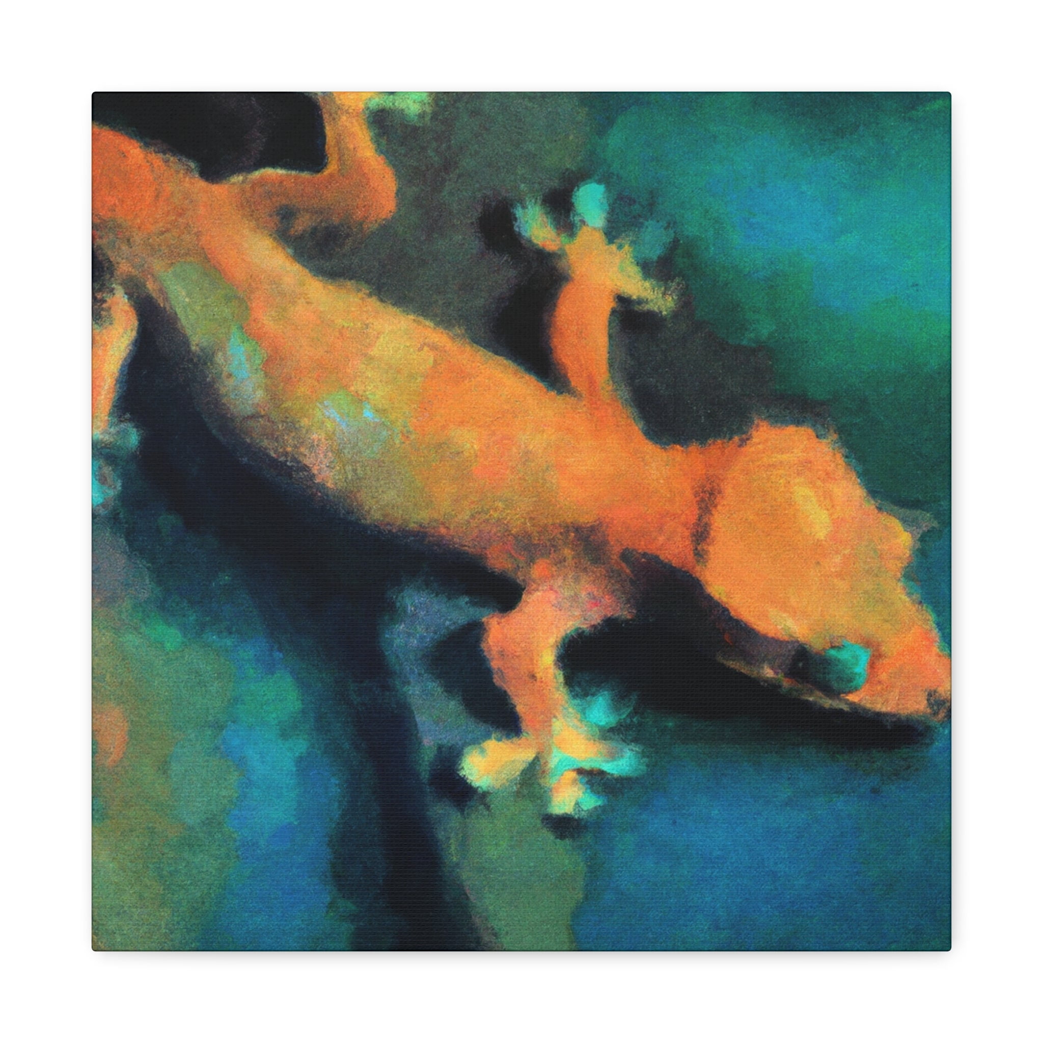 Crested Gecko Poppin' - Canvas - Walmart.com