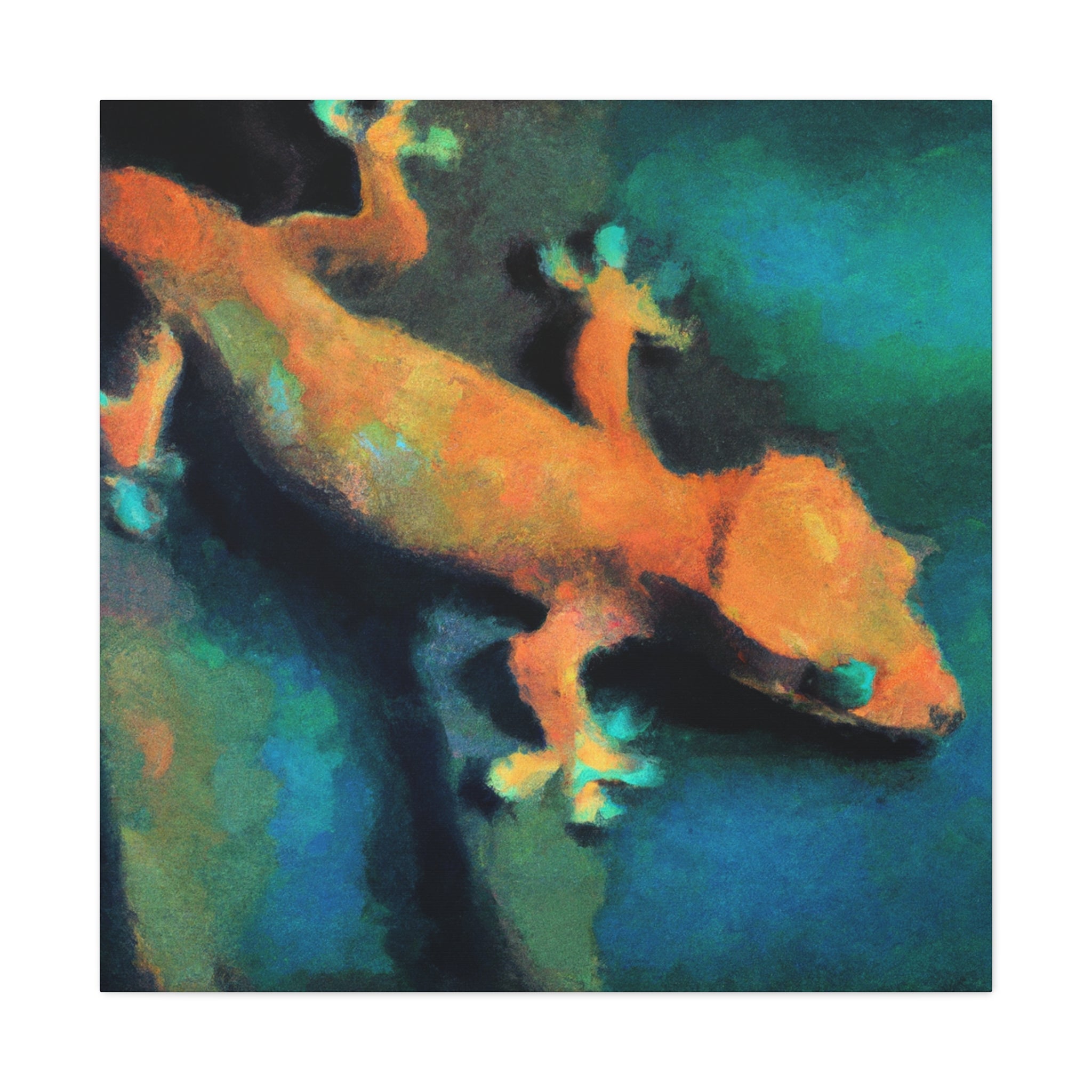 Crested Gecko Poppin' - Canvas - Walmart.com