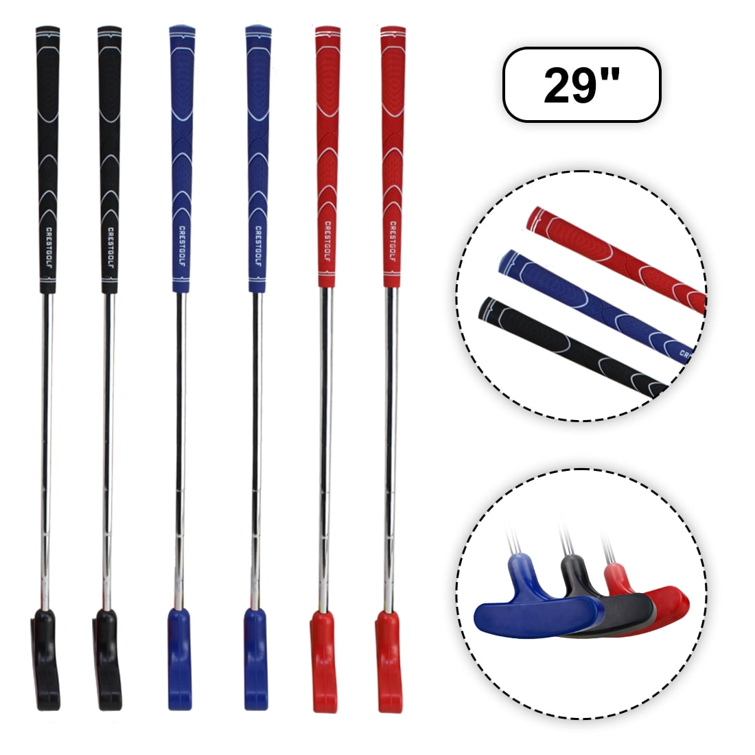 Crestgolf 6pcs Two Way Junior Golf Putter Kids Putter Both Left and ...