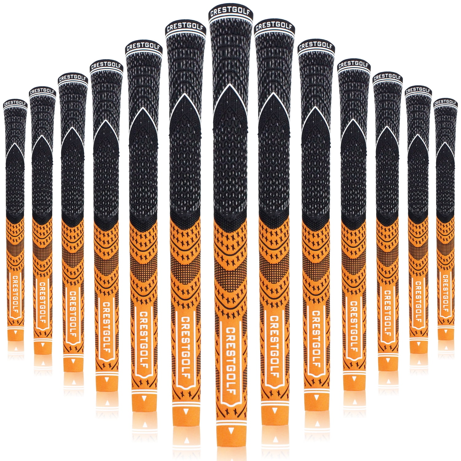 Crestgolf Golf Grips, Standard/Mid Size All-Weather Control Thread Technology Rubber Combine ...
