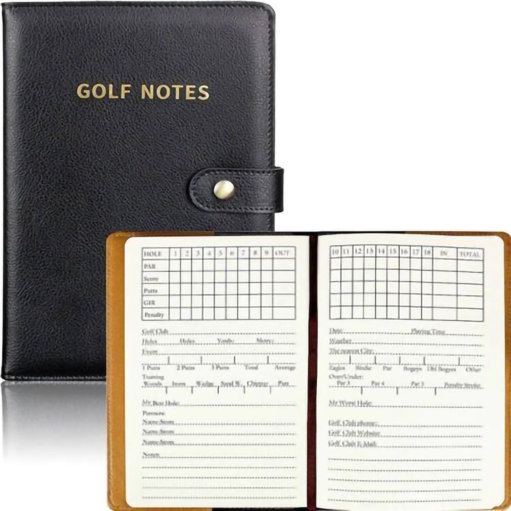 Crestgolf Golf Scorecard Holder PU Leather Golf Note Book Accessories ...