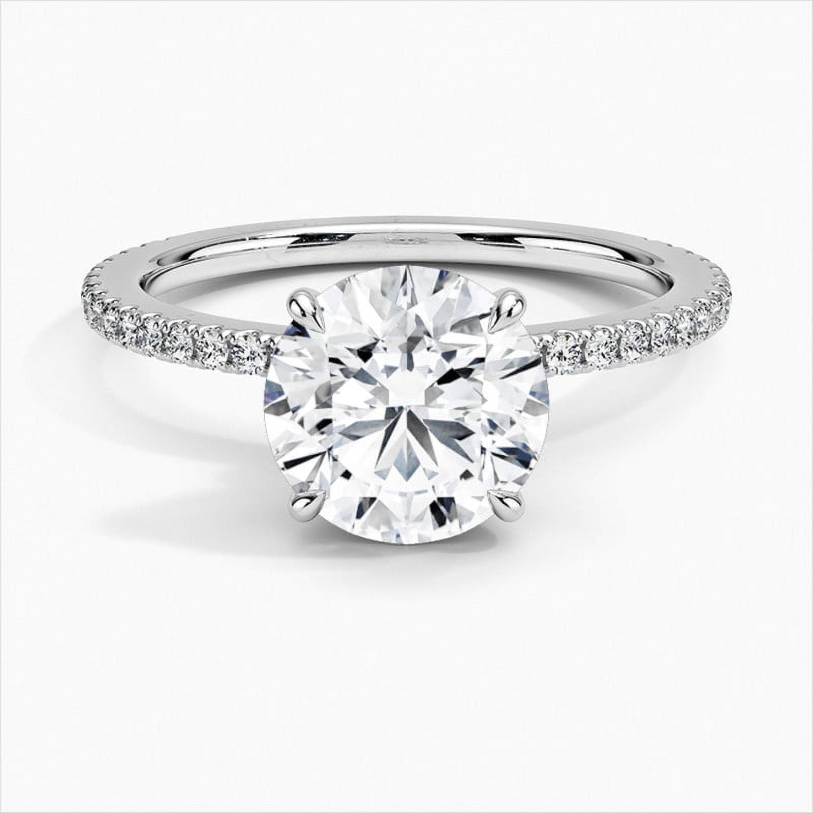 Crestin Jewel 1.7 Ct Round Cut Lab Created Diamond Engagement Ring ...