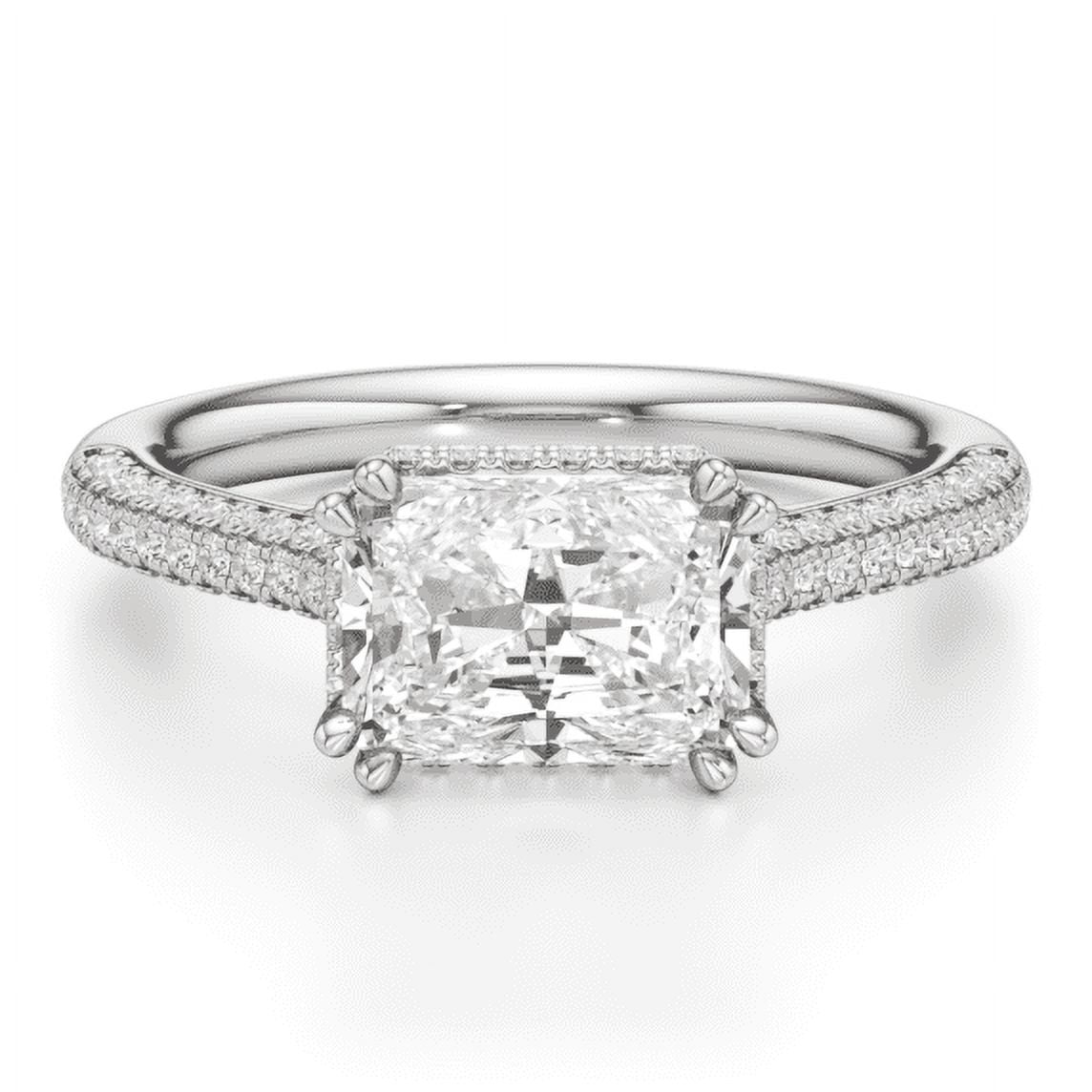 Crestin Jewel 14K Gold Plated Ring for Her - 2 Ct Radiant Cut ...