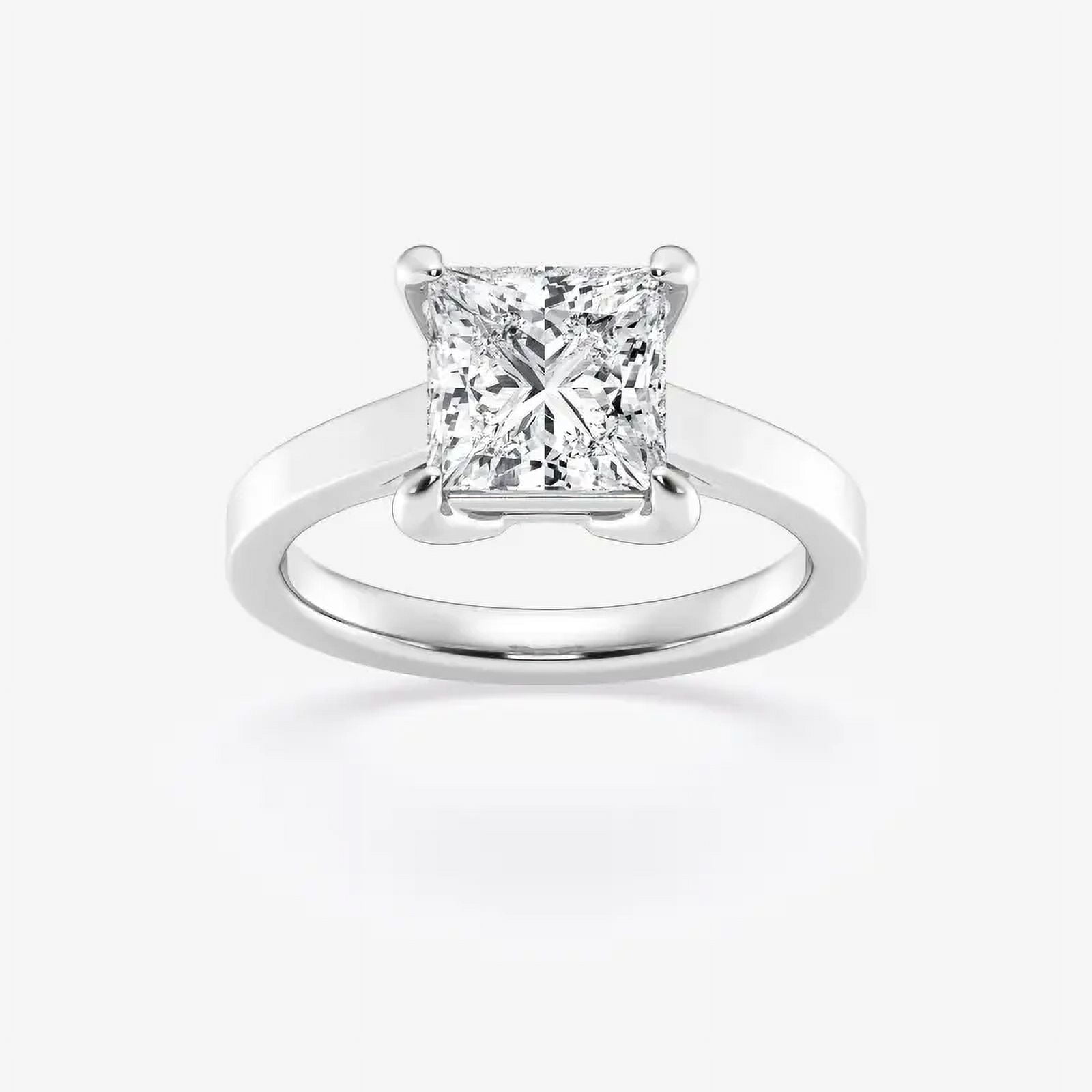 Crestin Jewel 14K White Gold Plated 1.8 Ct Princess Cut Diamond Ring ...