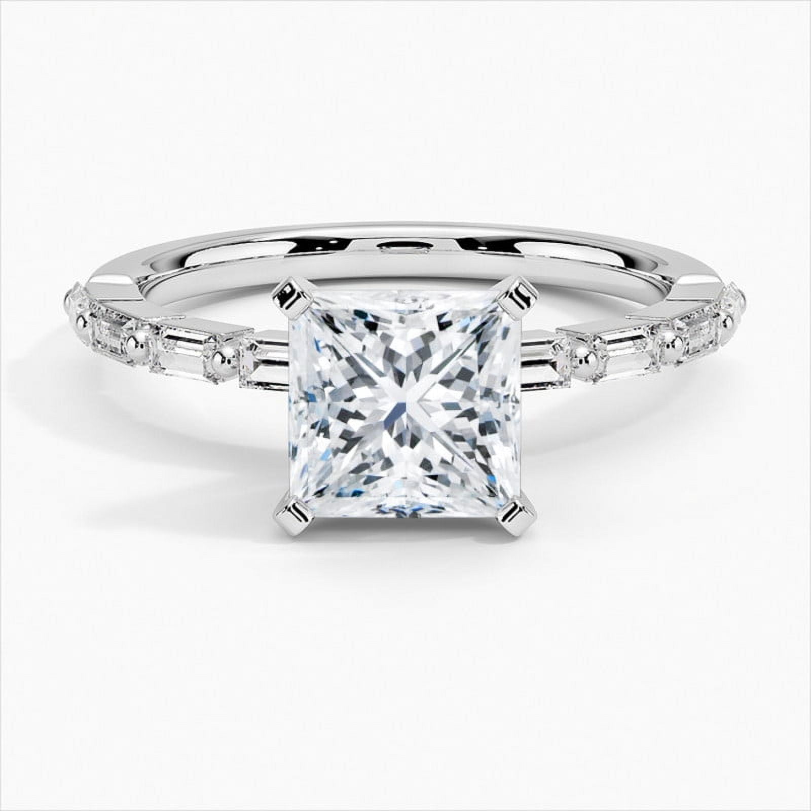 Crestin Jewel 2.1 Ct Oval Cut Diamond Ring for Women - 14K White Gold ...