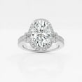 Crestin Jewel 2.1 Ct Oval Cut Lab Created Diamond Halo Engagement Ring ...