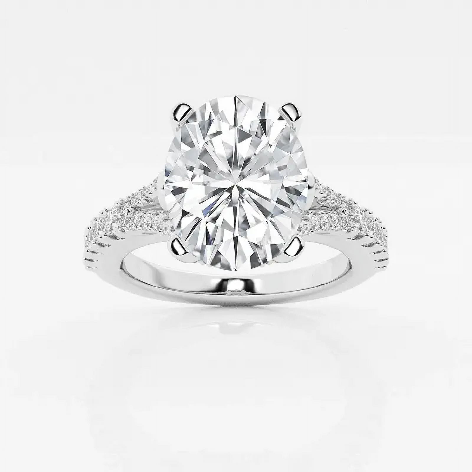 Crestin Jewel 2 Ct Oval Cut Moissanite Engagement Ring – Women's ...