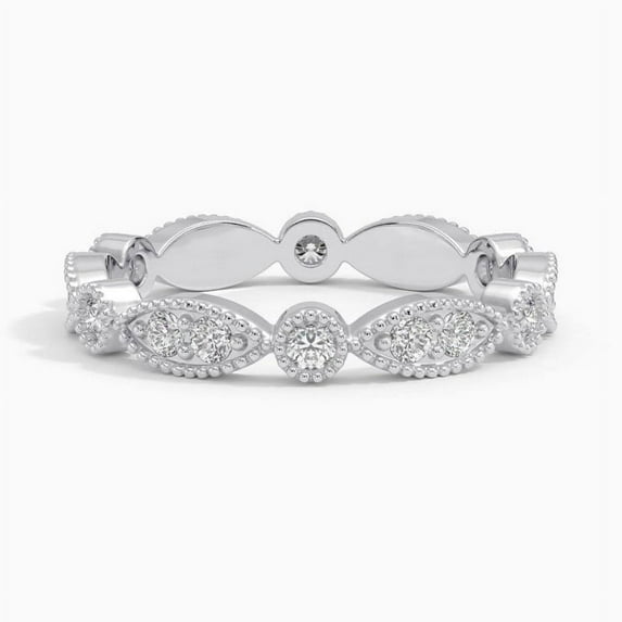 Crestin Jewel Brilliant 1.3 Ct Round Cut Diamond Ring - 14K White Gold ...