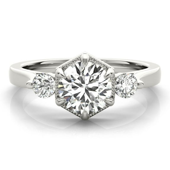 Crestin Jewel Brilliant 1.9 Ct Round Brilliant Cut Three Stone ...