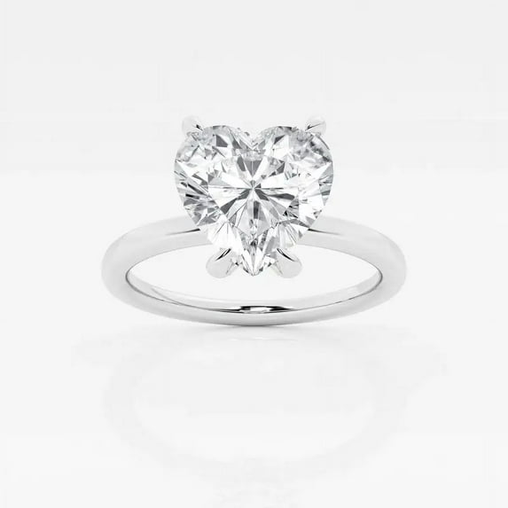 Crestin Jewel Excellent 1.6 Ct Heart Cut Diamond Ring - Silver 14K ...