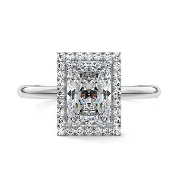 Crestin Jewel Radiant Cut 1.8 Ct VVS1/D Lab Created Simulated Diamond ...
