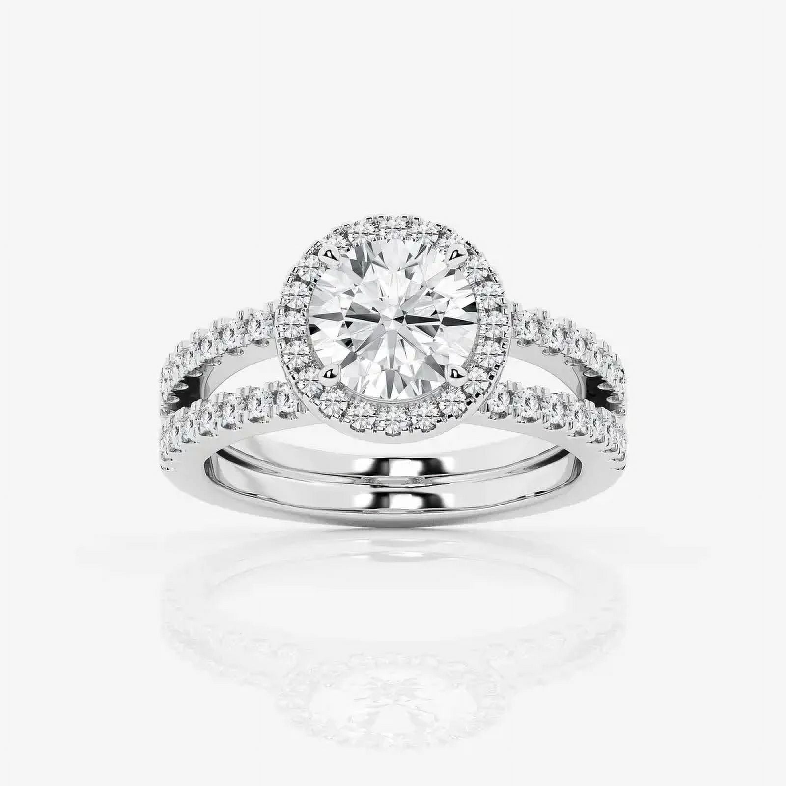 Crestin Jewel Round Cut Brilliant 1.8 Ct Diamond Ring for Women – 14K ...