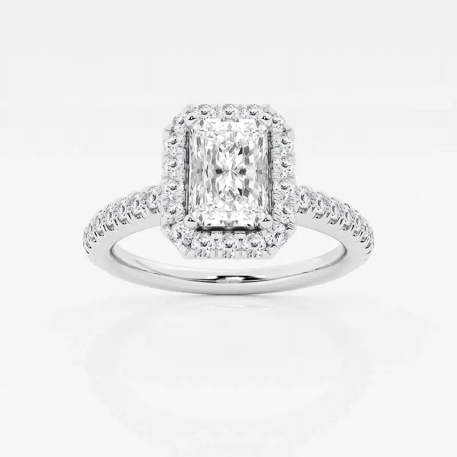 Crestin Jewel Timeless 2.2 Ct Radiant Cut Halo Engagement Ring - 14K ...