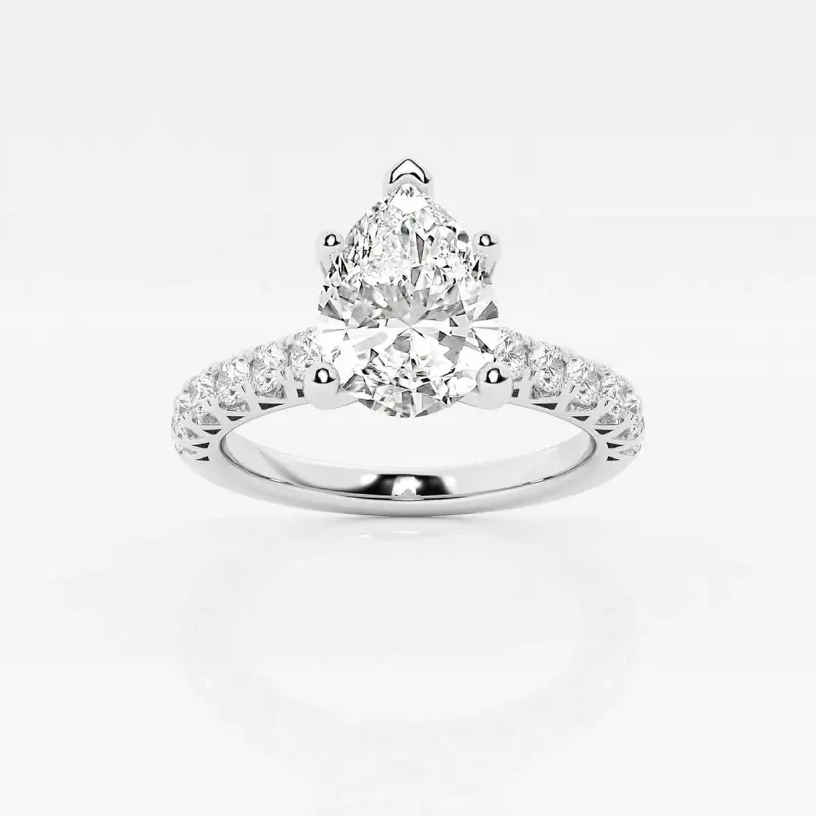 Crestin Jewelry 1.7 Ct Pear Cut Solitaire Engagement Wedding Ring ...