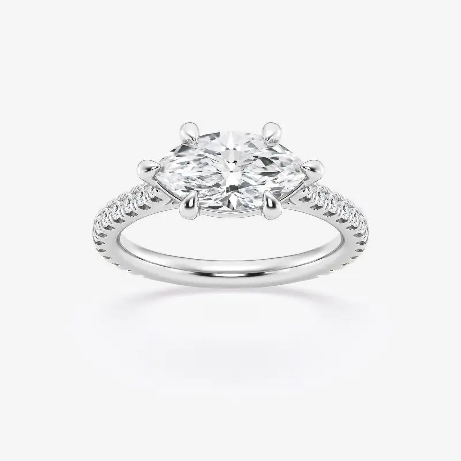 Crestin Jewelry 2 Ct Marquise Cut Moissanite Engagement Ring – Women's ...
